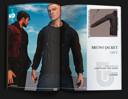 Second Life Marketplace - Bartimeu - Bruno Jacket GREY